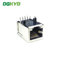 China RJ45 Network Port Connector 1x1 8P8C 30U Gold Plating Shielded Jack for 10/100/1000BASE-T for sale
