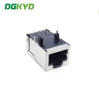 China DGKYD RJ45 Connector with Magnetics 1 Port 8PIN Tab UP 100 Base-T Shielded 10p8c for sale