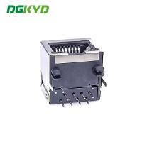 China RJ45 Network Connector 1x1 8P8C G/FU Shielded 1000BASE-T 100 Ohm for sale