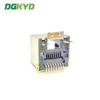 China RJ45 Network Port Connector 1X1 8P8C SMD LCP with LED 10/100/1000BASE-T for sale