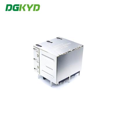 China 2x2 Multi Port Gigabit RJ45 Network Socket with Integrated Filter - 10/100/1000BASE-T, -40℃ to 85℃ Operating Range for sale