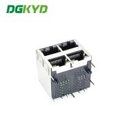 China 2x2 Multi Port Gigabit RJ45 Network Socket with Integrated Filter - 10/100/1000BASE-T, -40℃ to 85℃ Operating Range for sale