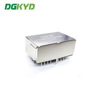 China DGKYD112B002AA2A1D3 RJ45 Socket 1x2 Port 8P8C 100M Shielded Connector with LED Indicators for sale