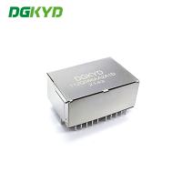 China 1x2 Port 1000M RJ45 Multiple Port Connectors Socket With LED Light for sale