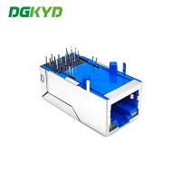 China 2.5G Integrated Magnetic RJ45 Shielded Connector 33mm with POE and LED Indicators for 10/100/1000BASE-T Networks for sale
