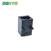 China Rectangle 6P6C RJ11 Cable Connector Full Plastic Without Light 6 Positions for sale
