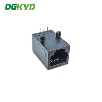 China Rectangle 6P6C RJ11 Cable Connector Full Plastic Without Light 6 Positions for sale