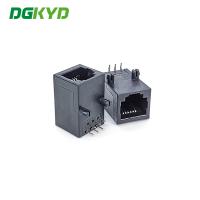 China Rectangle 6P6C RJ11 Cable Connector Full Plastic Without Light 6 Positions for sale
