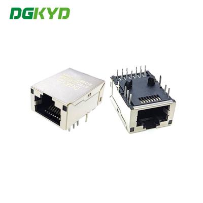 China Integrated Filter RJ45 Shielded Connector 8P12C with Light Shield Gigabit 1000BASE-T for sale