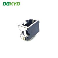 China SMD RJ45 Single Port Ethernet Connector 8P8C Shielded 10/100/1000BASE-T for sale