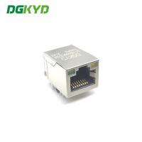 China Single Port 8 Pin 100M RJ45 Shielded Connector with 350μH Inductance and 2250VDC Rating for sale
