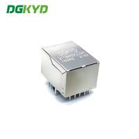 China Single Port 8 Pin 100M RJ45 Shielded Connector with 350μH Inductance and 2250VDC Rating for sale