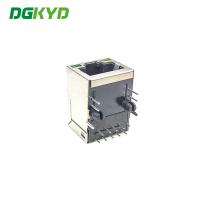 China Single Port 8 Pin 100M RJ45 Shielded Connector with 350μH Inductance and 2250VDC Rating for sale