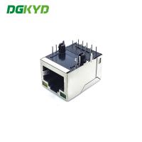 China Single Port 8 Pin 100M RJ45 Shielded Connector with 350μH Inductance and 2250VDC Rating for sale
