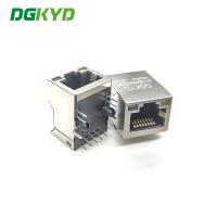 China Single Port 8 Pin 100M RJ45 Shielded Connector with 350μH Inductance and 2250VDC Rating for sale