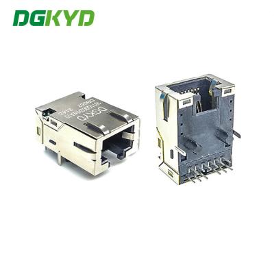China 10G Network Filter RJ45 Connector 8P12C with Integrated Magnetics - 0℃ to 70℃ Operating Temperature, Gold 6u-50u Plating for sale