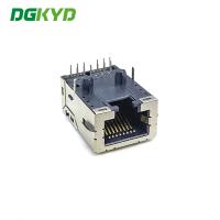 China 10G Network Filter RJ45 Connector 8P12C with Integrated Magnetics - 0℃ to 70℃ Operating Temperature, Gold 6u-50u Plating for sale