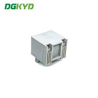 China Off White 8P8C 1.5AMP RJ45 Single Port PCB Mount Connector with 100Ω Impedance and 2250VDC Rating for sale