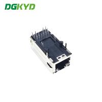 China DGKYD411Q200AB2A2DPC057 50U 5G RJ45 Shielded Connector Single Port with 12 Positions and Gold 6u-50u Plating for sale