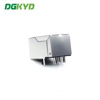 China Gigabit PBT 8 Pin RJ45 Connector Single Port Without LED Brass Shield 1000BASE-T for sale