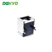 China Gigabit PBT 8 Pin RJ45 Connector Single Port Without LED Brass Shield 1000BASE-T for sale