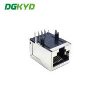 China Gigabit PBT 8 Pin RJ45 Connector Single Port Without LED Brass Shield 1000BASE-T for sale