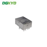 China Single Port 8P12C 6U RJ45 Ethernet PCB Connector Non Light Shielding for sale