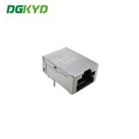 China Single Port 8P12C 6U RJ45 Ethernet PCB Connector Non Light Shielding for sale