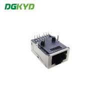 China Single Port 8P12C 6U RJ45 Ethernet PCB Connector Non Light Shielding for sale
