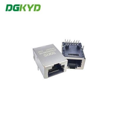 China 30U Gold Plated 2.5G RJ45 Single Port Connector with Integrated Magnetics for Ethernet Applications for sale