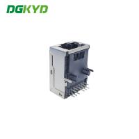 China 30U Gold Plated 2.5G RJ45 Single Port Connector with Integrated Magnetics for Ethernet Applications for sale