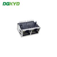 China 1x2 8P10C RJ45 Multiple Port Connector with Shielding - Gigabit Ethernet 10/100/1000BASE-T for sale
