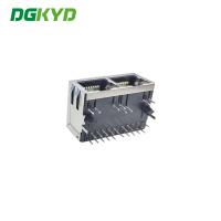 China 1x2 8P10C RJ45 Multiple Port Connector with Shielding - Gigabit Ethernet 10/100/1000BASE-T for sale