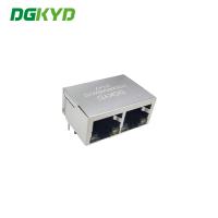 China Double Port 1x2 RJ45 Cat6 Connector with Transformer - 10/100/1000BASE-T, 8 Terminals per Port, 0-70℃ Operating Temperature for sale