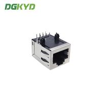 China 100Base 8 pin RJ45 Single Port Modular Jack Tab Up Without LED RJ45 With Transformer for sale
