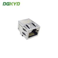China 100Base 8 pin RJ45 Single Port Modular Jack Tab Up Without LED RJ45 With Transformer for sale