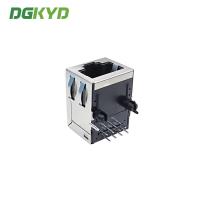 China 100Base 8 pin RJ45 Single Port Modular Jack Tab Up Without LED RJ45 With Transformer for sale