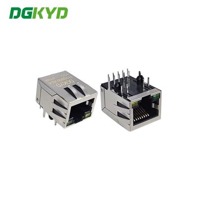 China 8P10C Single Port RJ45 Connector With Integrated Transformer for sale