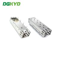 China SFP 1x1 Fiber Connector for PCB - Press Fit Type with EMI Shielding, 0-85°C Operating Temperature for sale