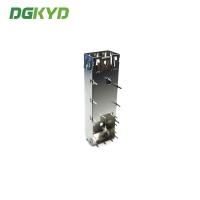 China SFP 1x1 Fiber Connector for PCB - Press Fit Type with EMI Shielding, 0-85°C Operating Temperature for sale