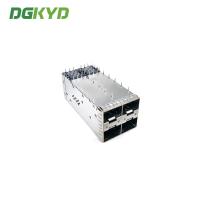 China SFP 2X2 Fiber Optic Connector RJ45 Cage with EMI Shielding - 0-85°C Operating Range, 265°C Wave Soldering for sale