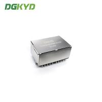 China 10Pin RJ45 1x2 Multiple Port Connector PBT Phosphor Bronze 1000BASE-T Black for sale