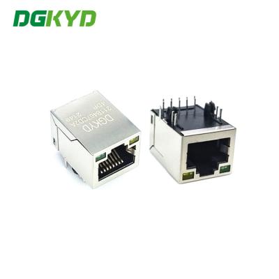 China 21.1mm 100Mb RJ45 Single Port Connector With Transformer PBT Material 8P8C for sale
