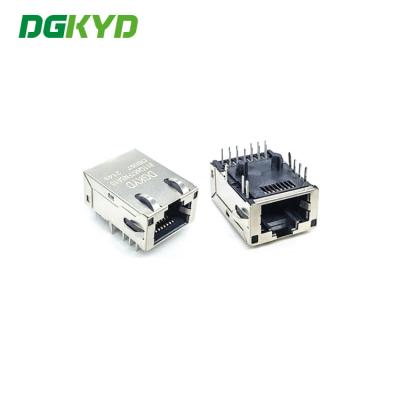 China 24.13mm RJ45 Connector Port with Gigabit Ethernet Filter, 350μH Inductance and 50W PoE Support for sale