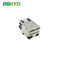 China PA66 Shielded 6U ethernet rj45 connector 25.8mm Network Socket RJ45 With Transformer for sale