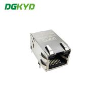 China PA66 Shielded 6U ethernet rj45 connector 25.8mm Network Socket RJ45 With Transformer for sale