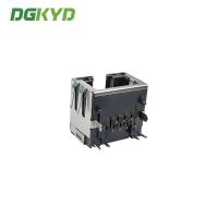 China DGKYD60S1188DB2A6DY1008 Single Port RJ45 8P8C Jack with LED Indicators - Metal Shielded for 10/100/1000BASE-T Networks for sale