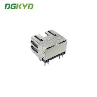 China DGKYD60S1188DB2A6DY1008 Single Port RJ45 8P8C Jack with LED Indicators - Metal Shielded for 10/100/1000BASE-T Networks for sale