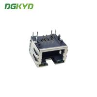 China DGKYD60S1188DB2A6DY1008 Single Port RJ45 8P8C Jack with LED Indicators - Metal Shielded for 10/100/1000BASE-T Networks for sale