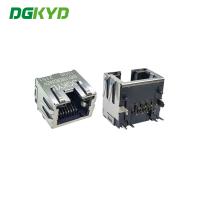 China DGKYD60S1188DB2A6DY1008 Single Port RJ45 8P8C Jack with LED Indicators - Metal Shielded for 10/100/1000BASE-T Networks for sale